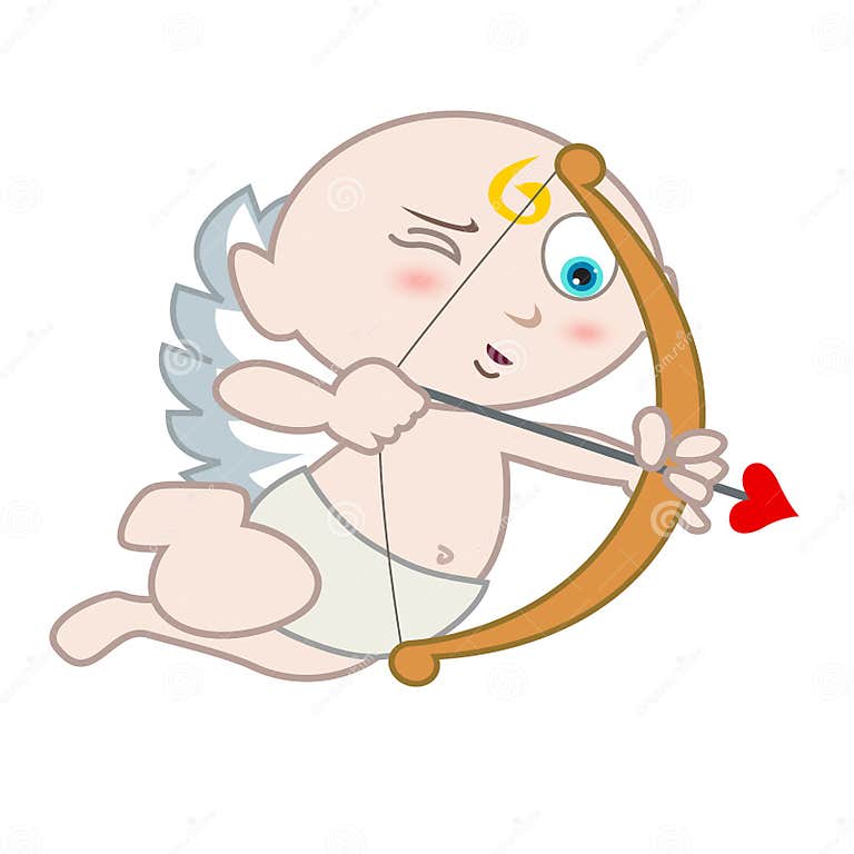 Eros with love arrow stock vector. Illustration of arrows - 15066948