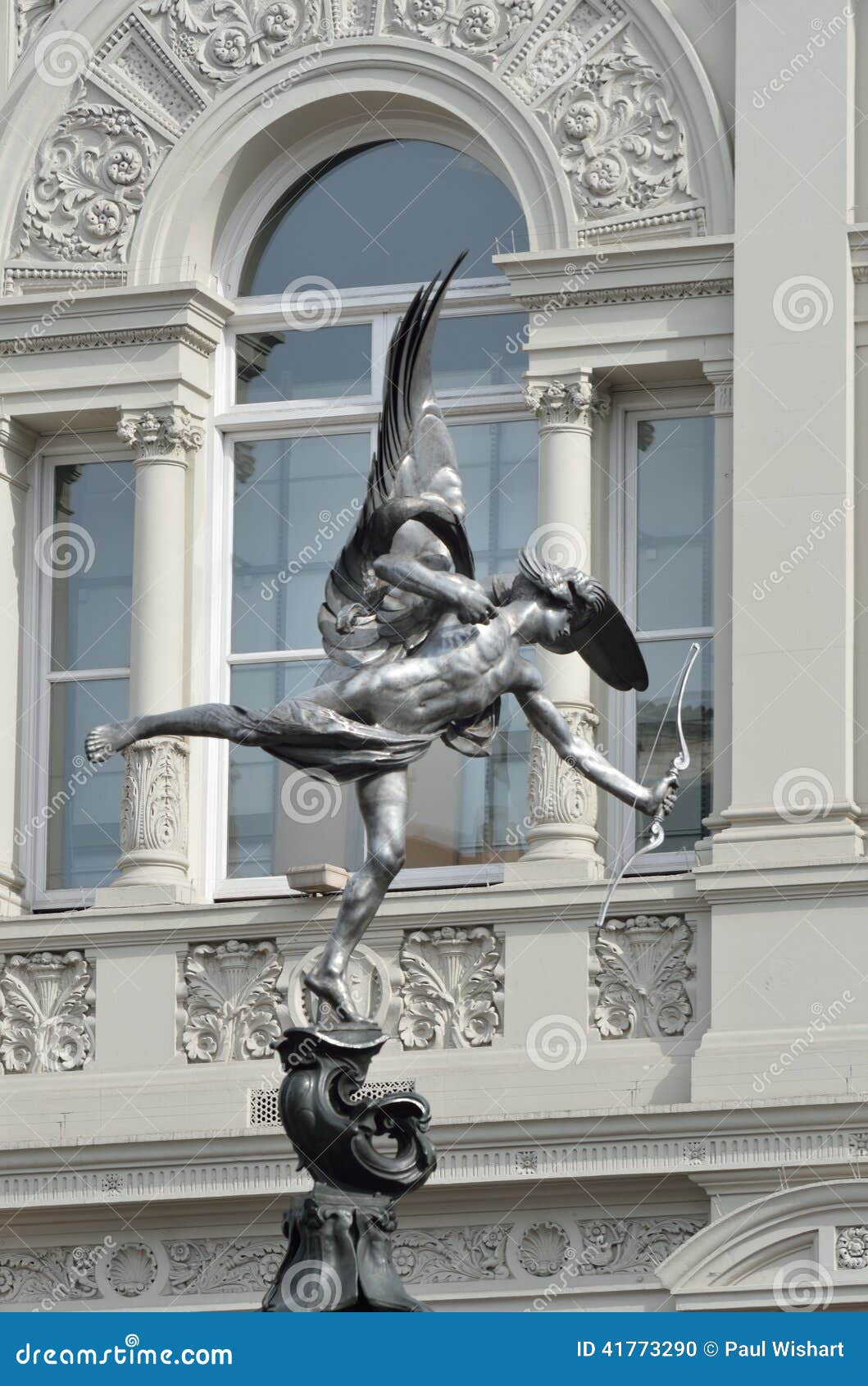 Eros statue with arch stock photo. Image of london, europe - 41773290