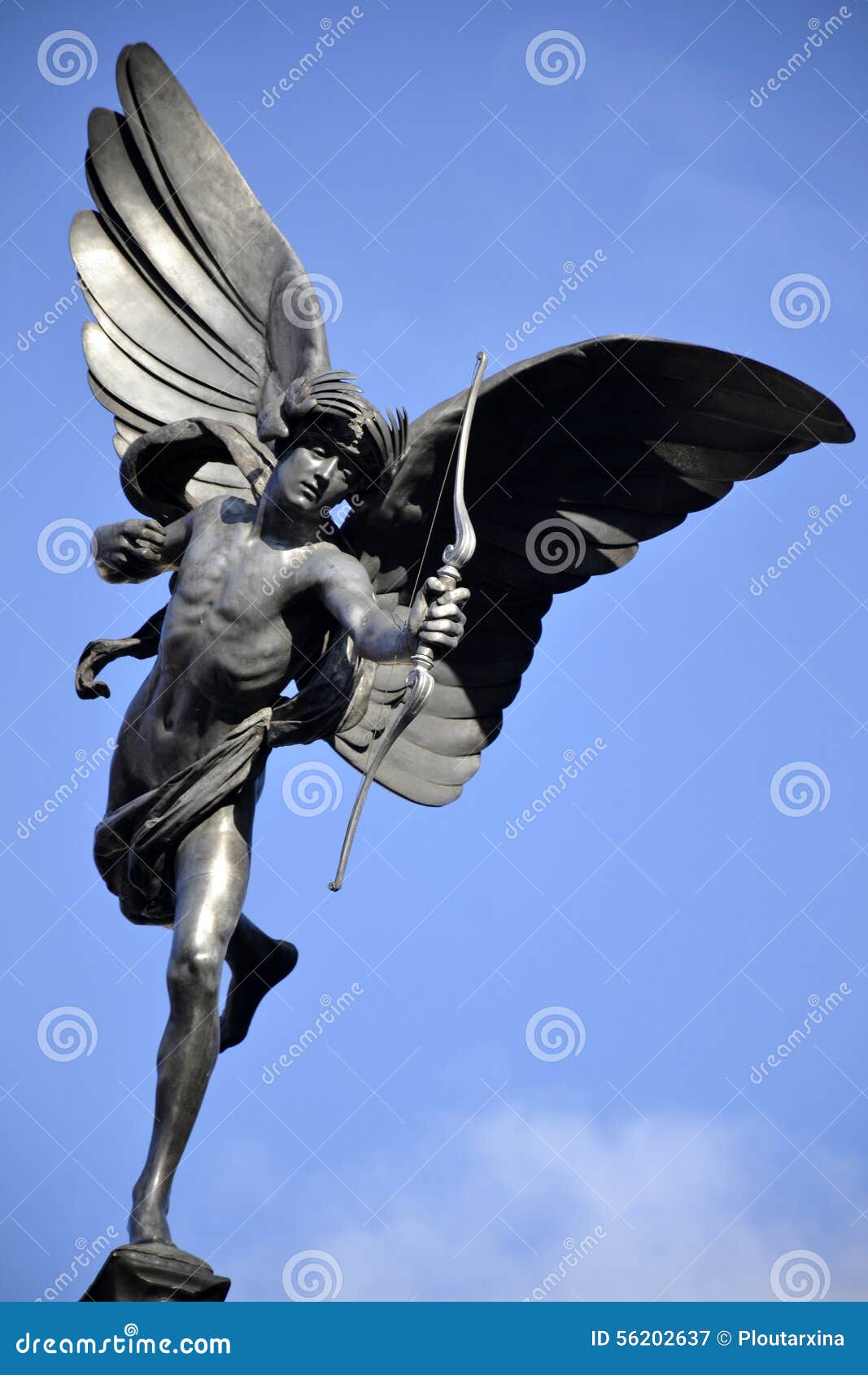 Eros statue stock image. Image of statue, monument, outdoors - 56202637