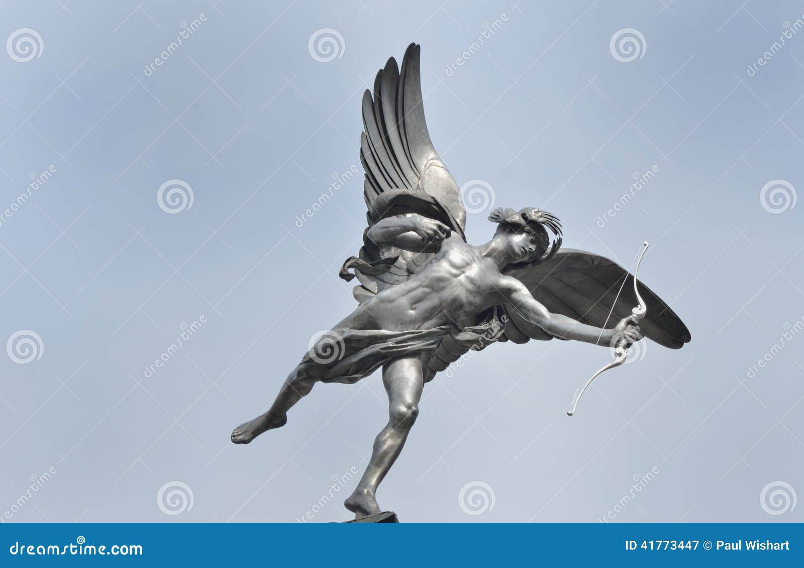 Eros statue with Blue Sky stock image. Image of anteros - 41773447