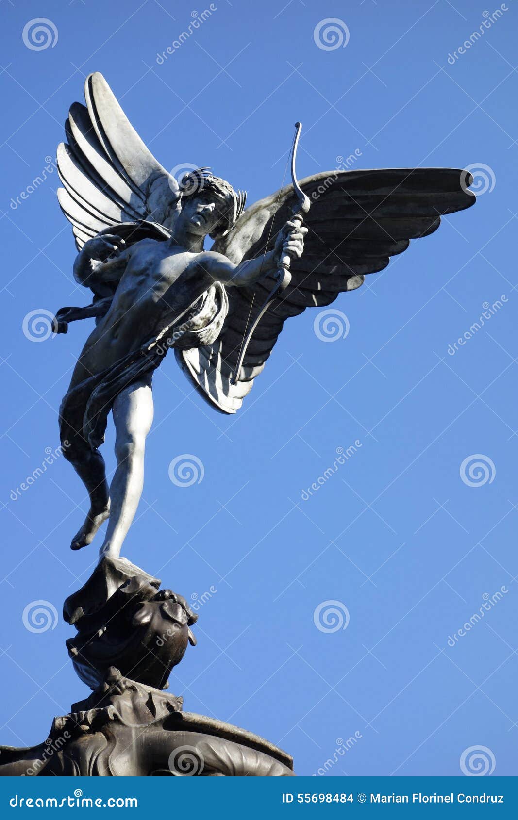 Eros statue stock photo. Image of statue, liverpool, sculpture - 55698484