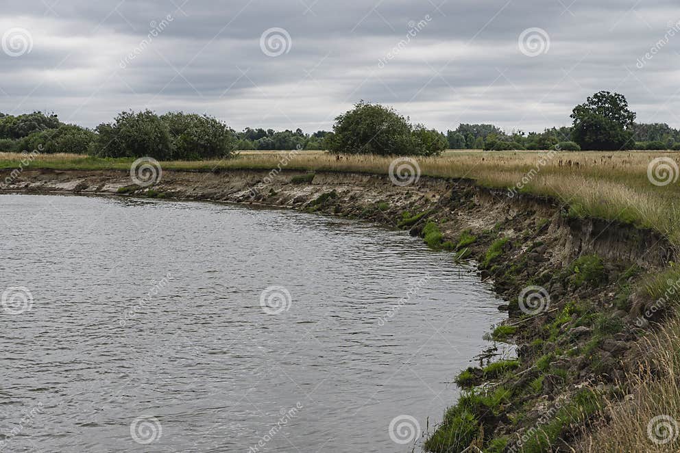 Erosion on the Bank of a Meandering River Bug Stock Image - Image of ...
