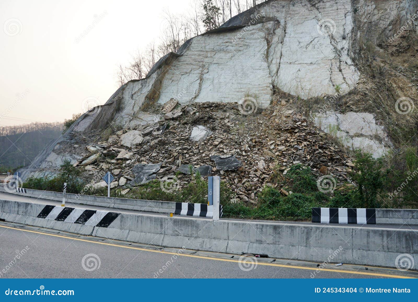 Geological Erosion of Shale Sedimentary Rock and Mudstone Layers Along ...