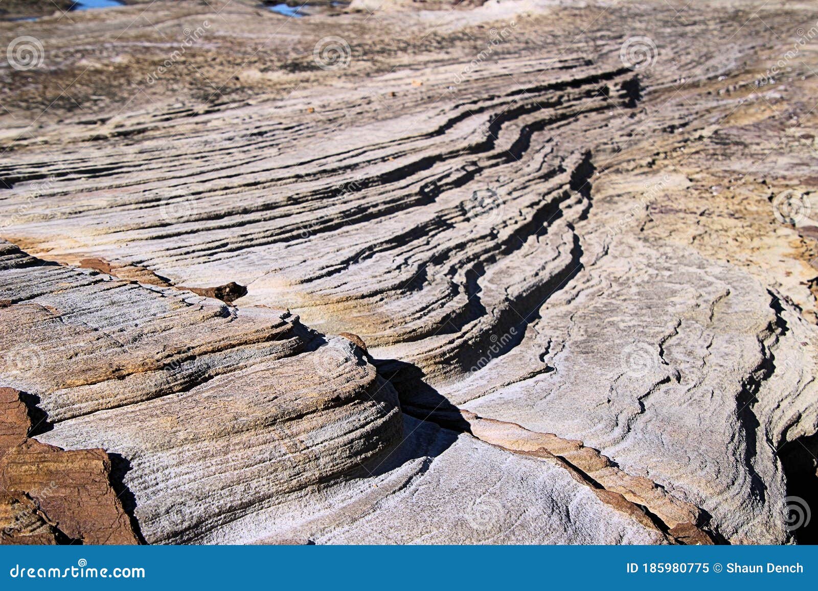 Erosion Patterns In Rock At Reids Mistake Stock Photography ...