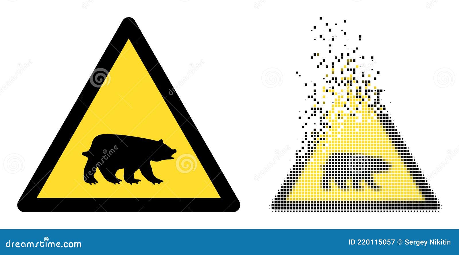 Bear Warning Collage With Virus Infection Icons Stock Photography ...