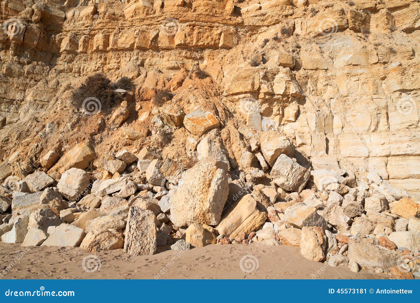 Erosion of a rock stock image. Image of chippings, brown - 45573181