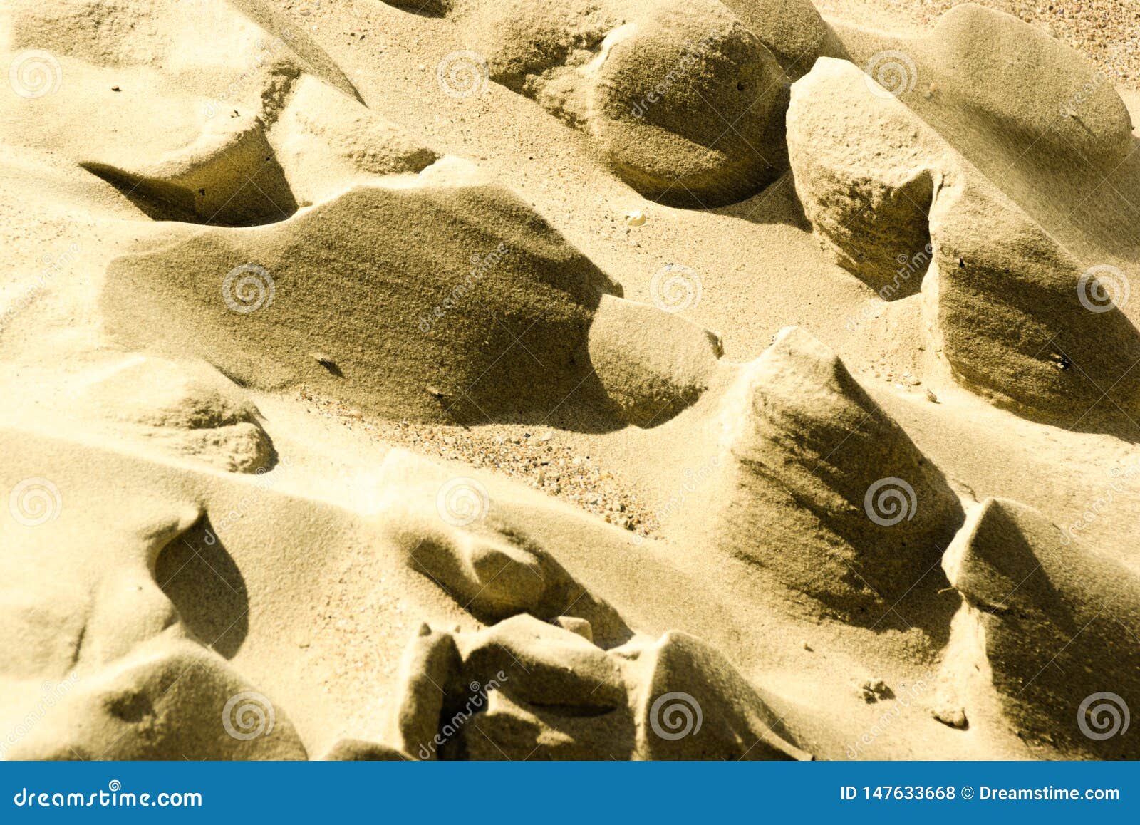 Mini Dunes on Beach Made by the Wind Stock Photo - Image of beach ...