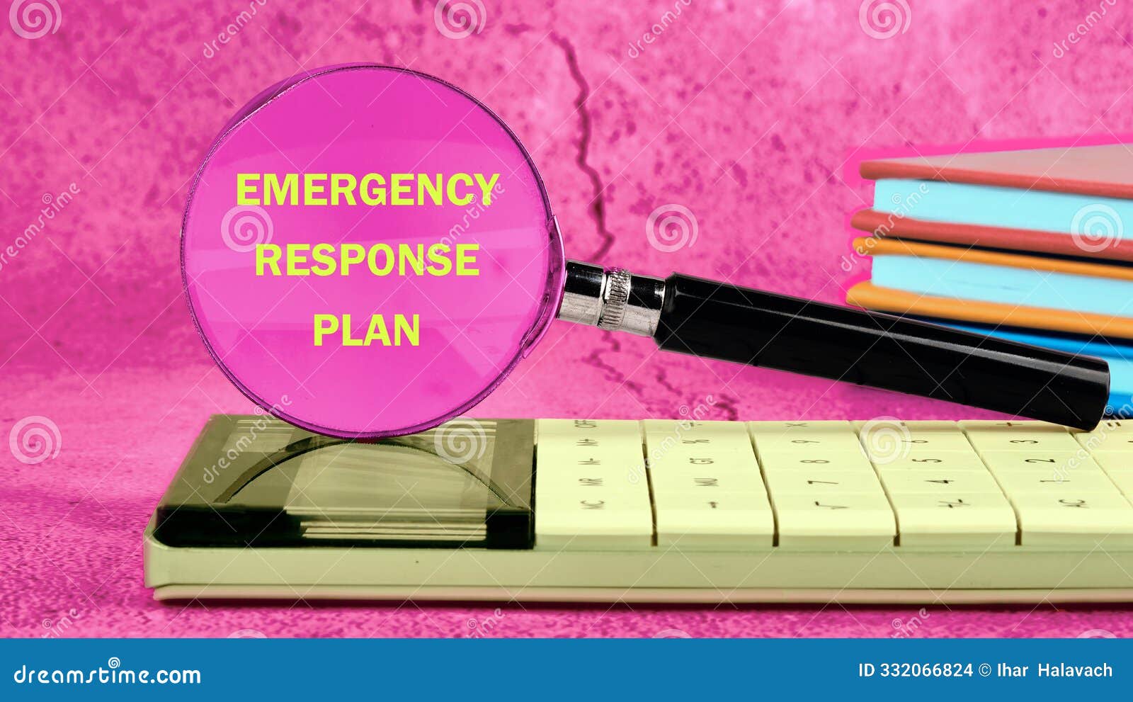 ERP As EMERGENCY RESPONSE PLAN Written through a Magnifying Glass on a ...
