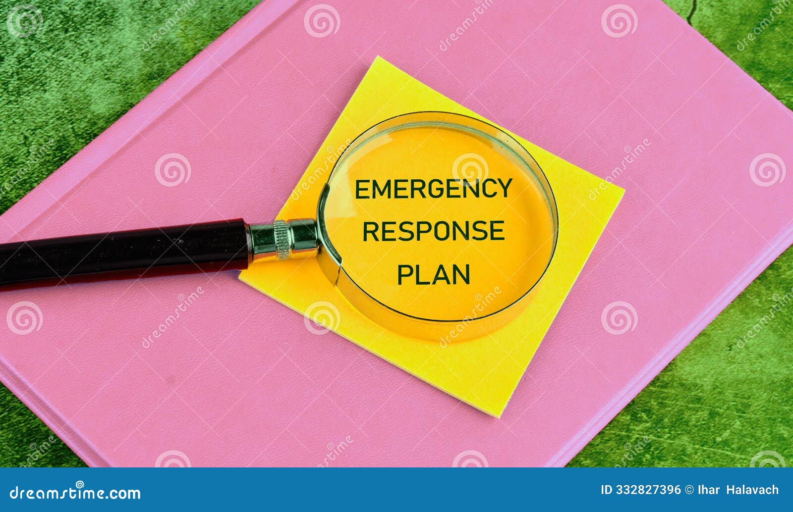 ERP As EMERGENCY RESPONSE PLAN Written on a Yellow Sticker through a ...