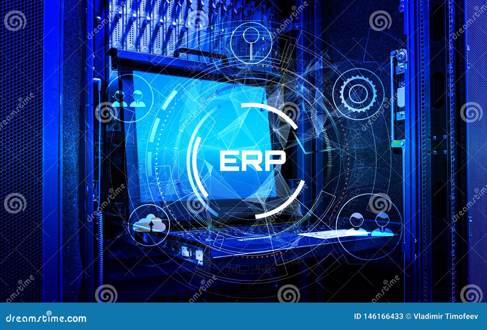 ERP As Enterprise Resource Planning Business and Modern Technology 3d ...