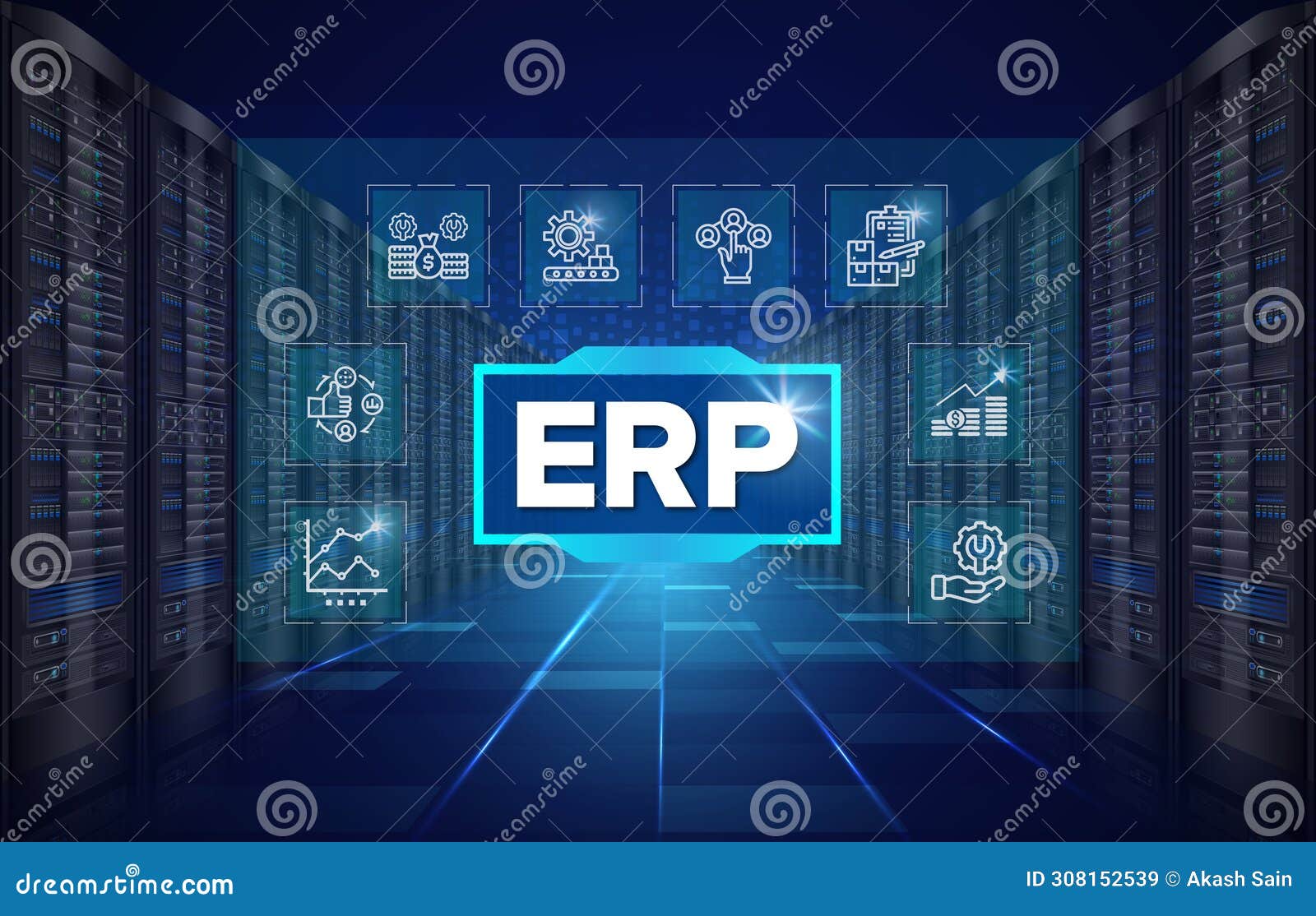 Enterprise Resource Planning (ERP) Cloud Server System Software ...