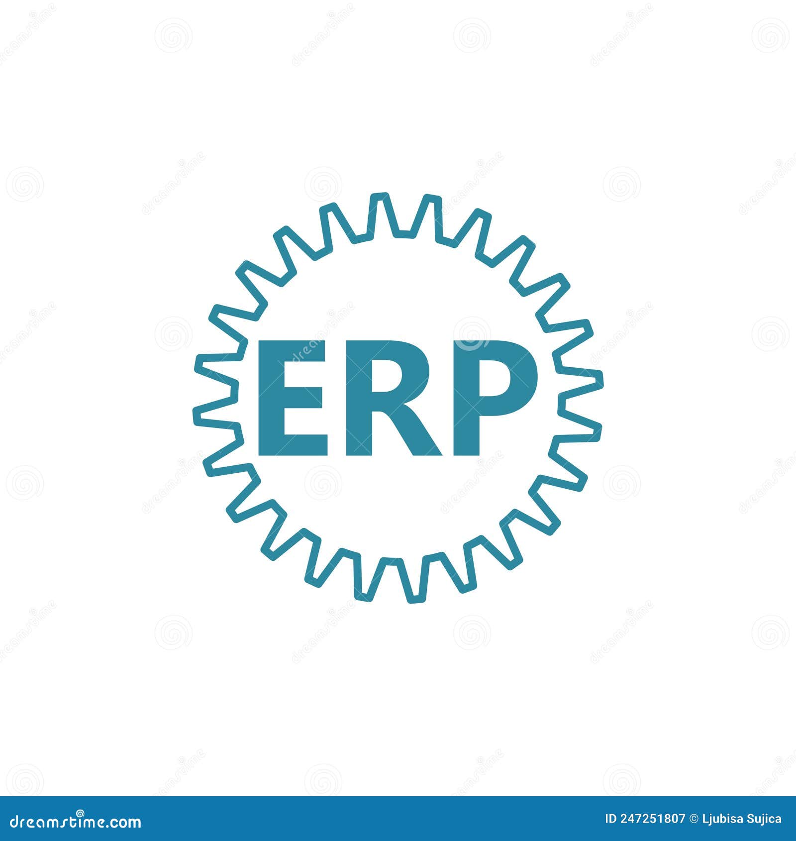 ERP Enterprise Resource Planning Icon Stock Vector - Illustration of ...