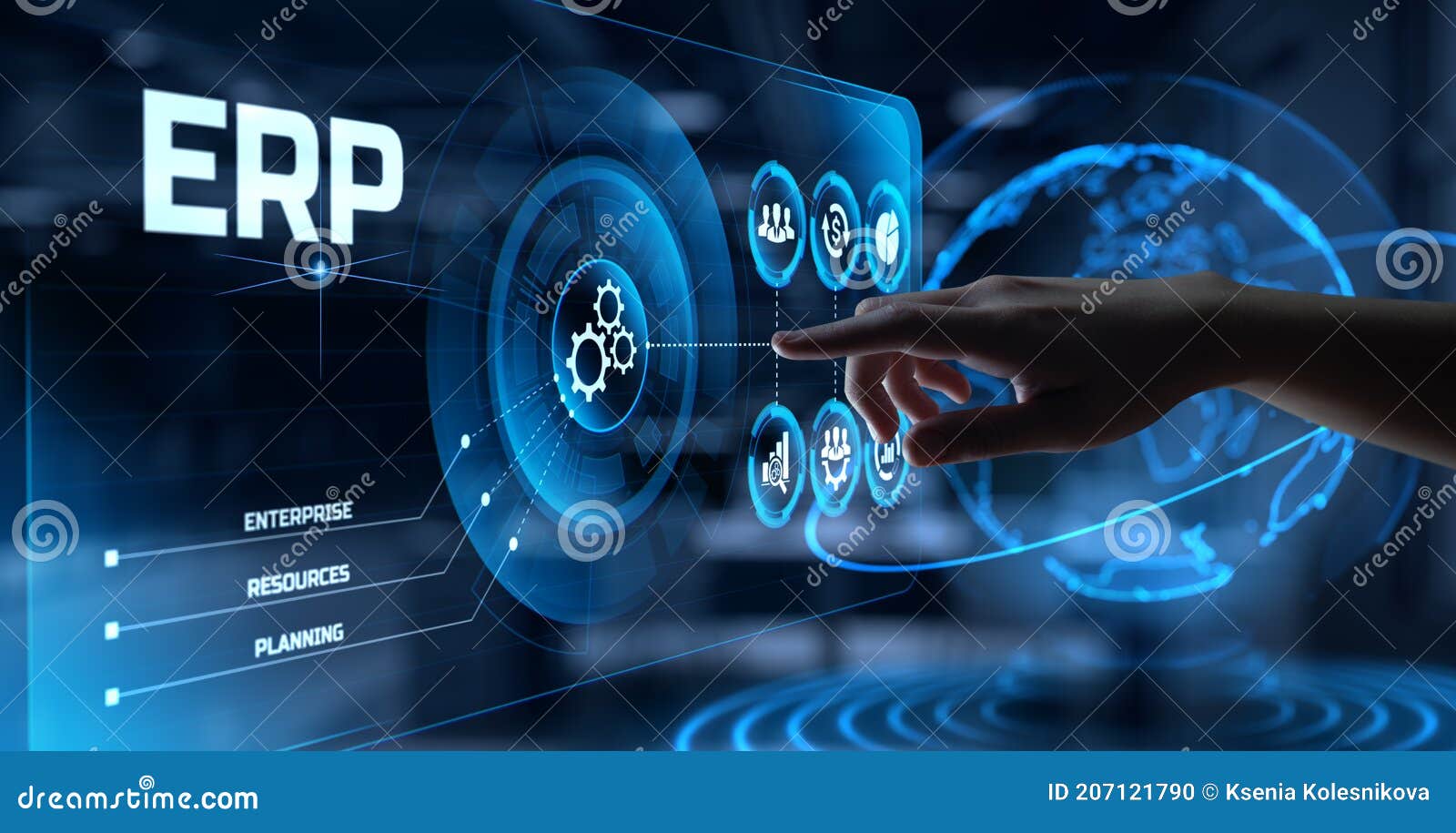 ERP Enterprise Resources Planning Software System Business Process ...