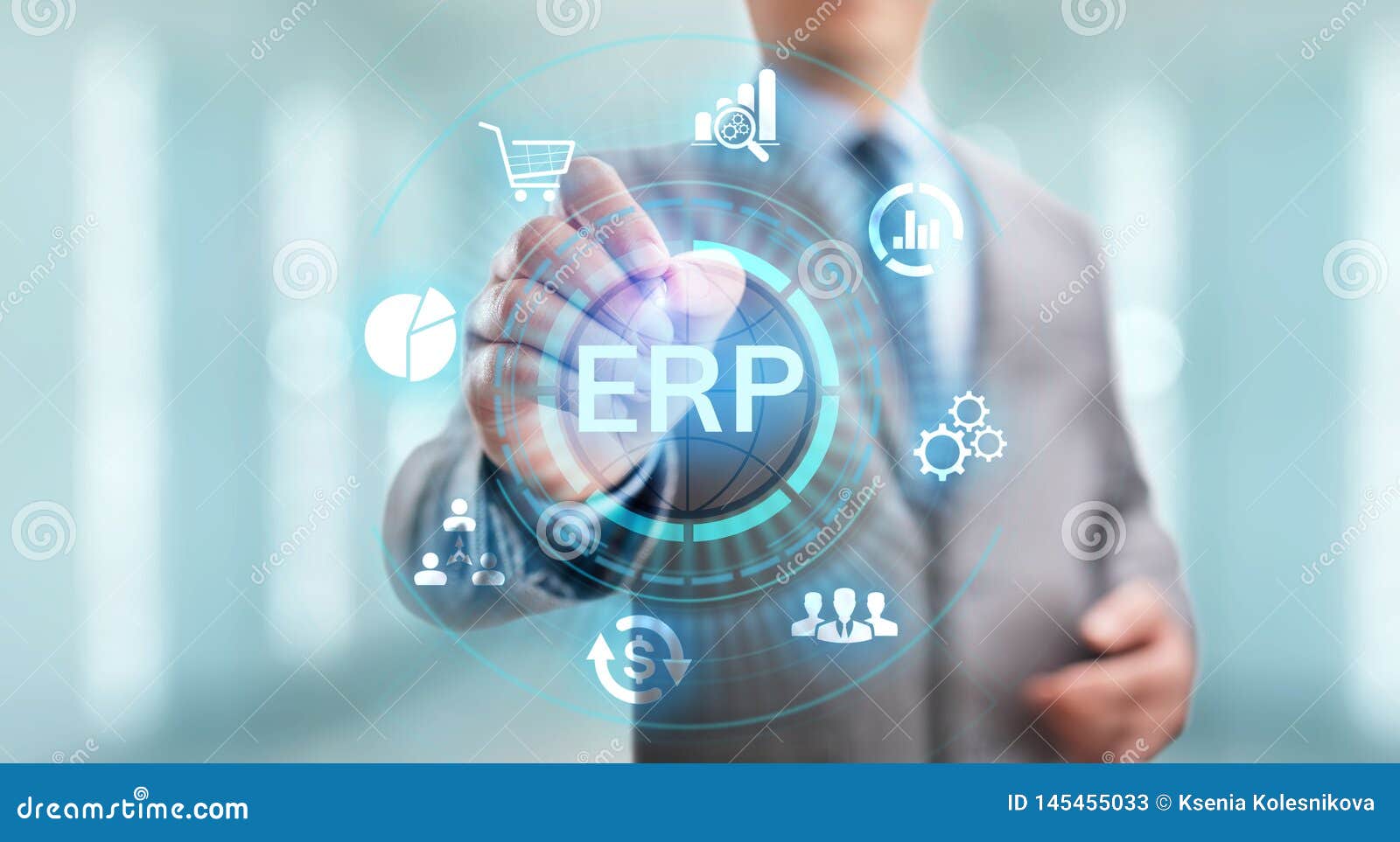 ERP Enterprise Resources Planning System Software Business Technology ...