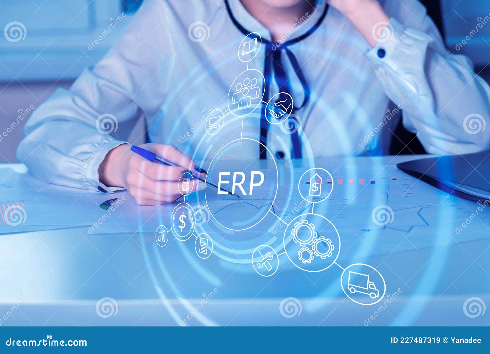 Erp Integration System Business Concept, Enterprise Resource Planning ...