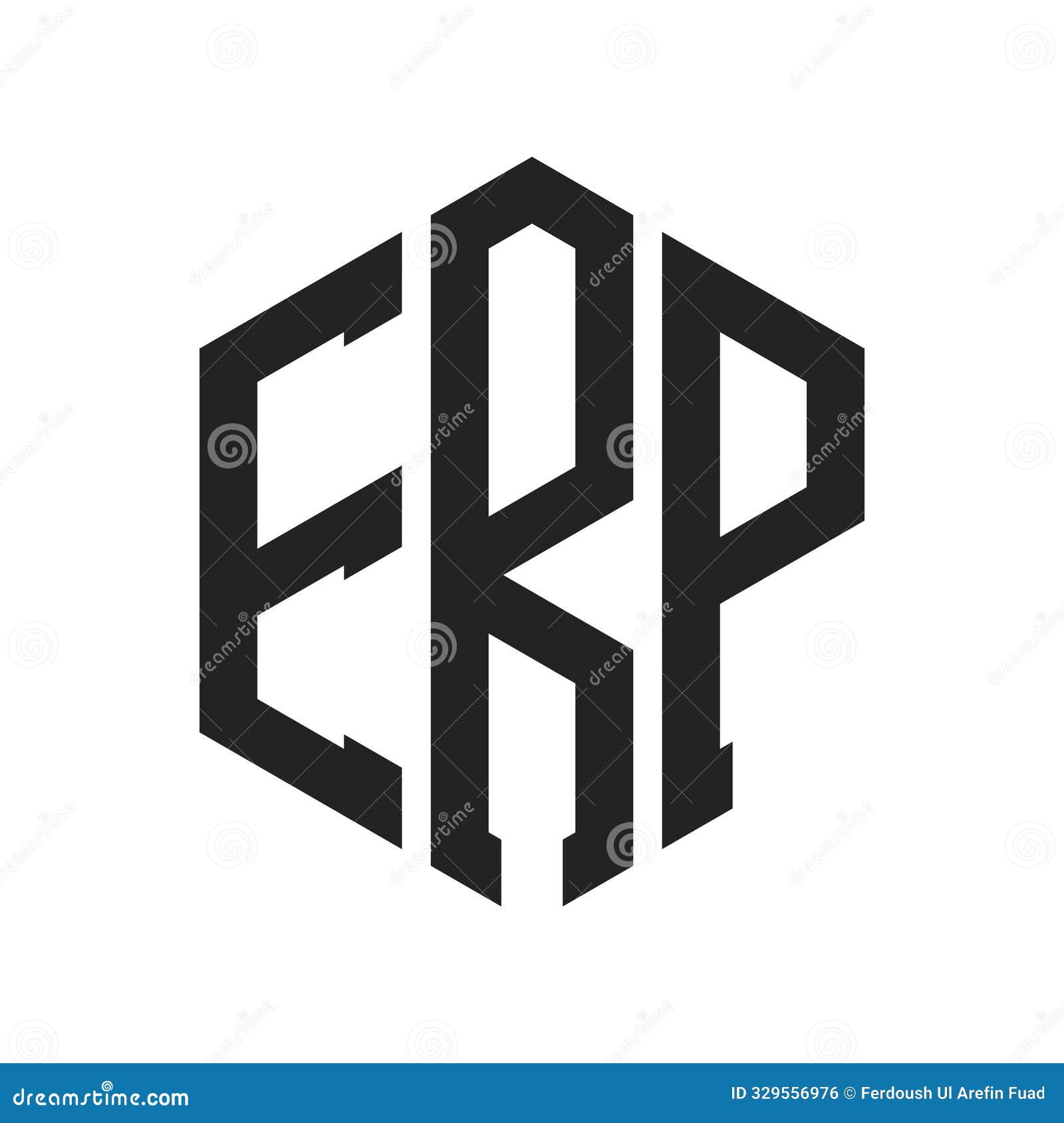 ERP Logo Design. Initial Letter ERP Monogram Logo Using Hexagon Shape ...