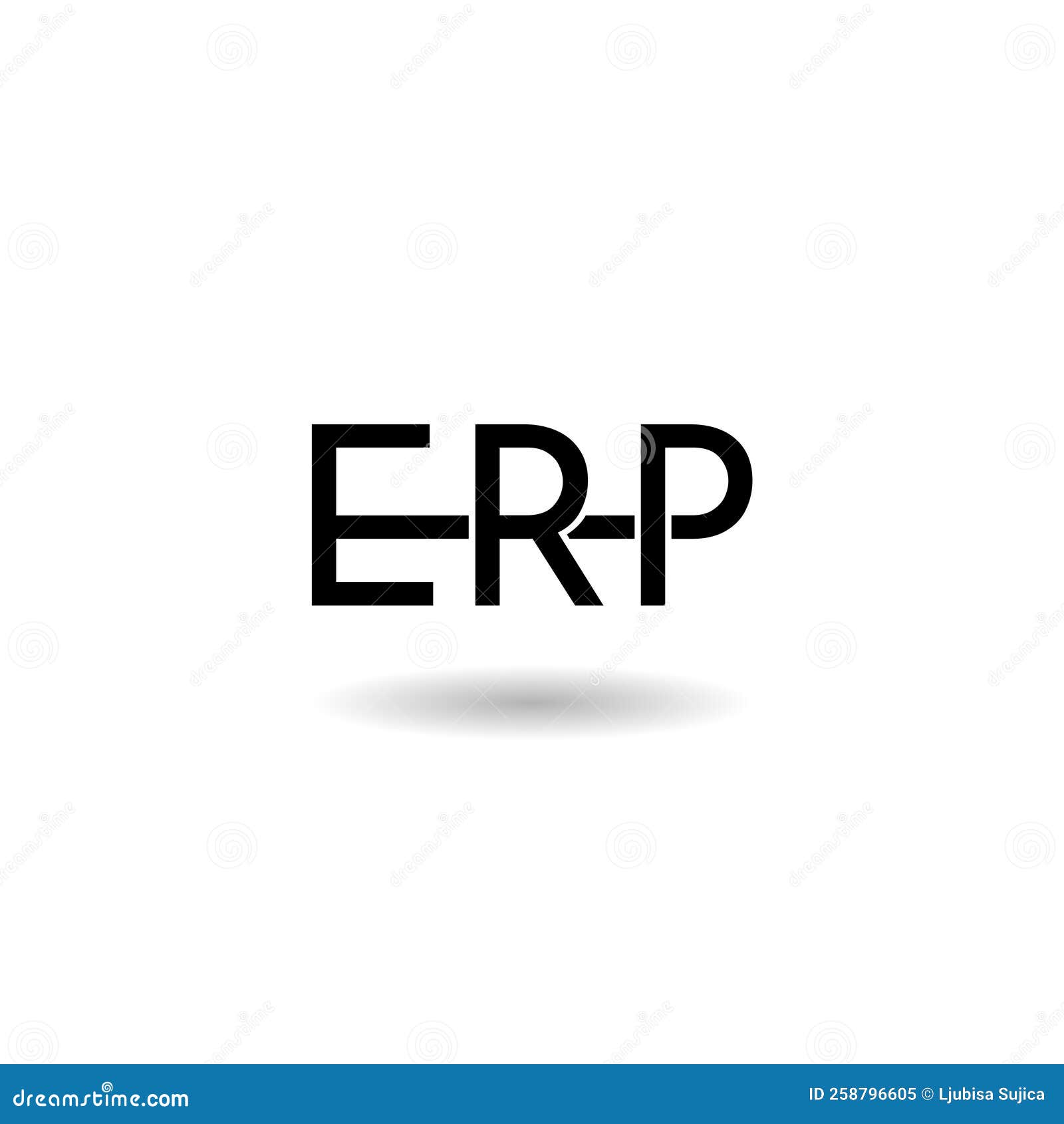 ERP logo icon with shadow stock vector. Illustration of platform ...