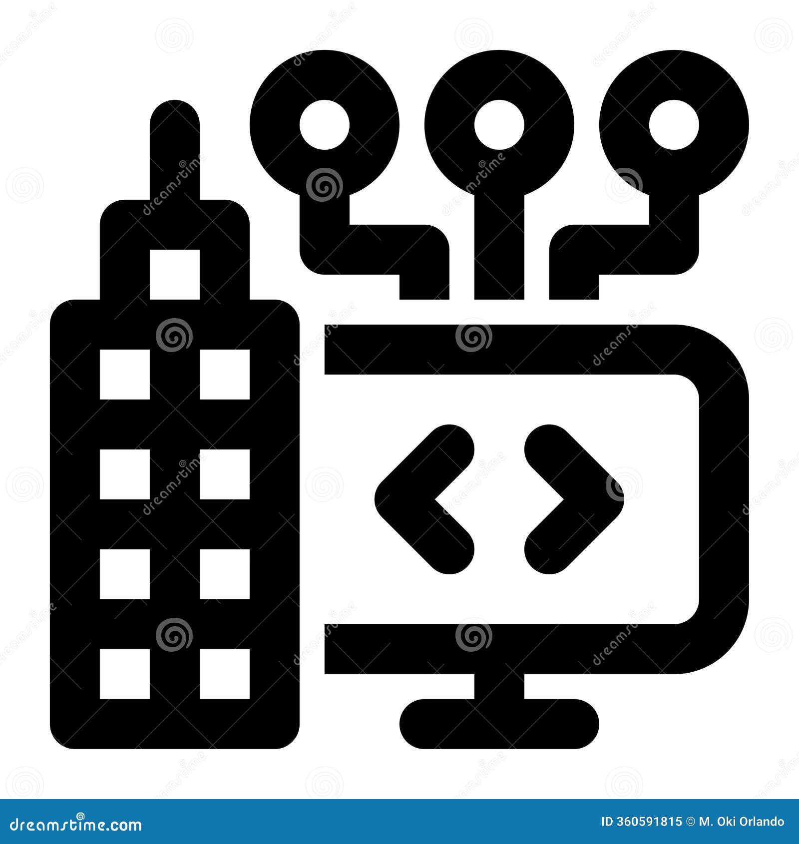 ERP Software, ERP Application Outline Icon Stock Illustration ...