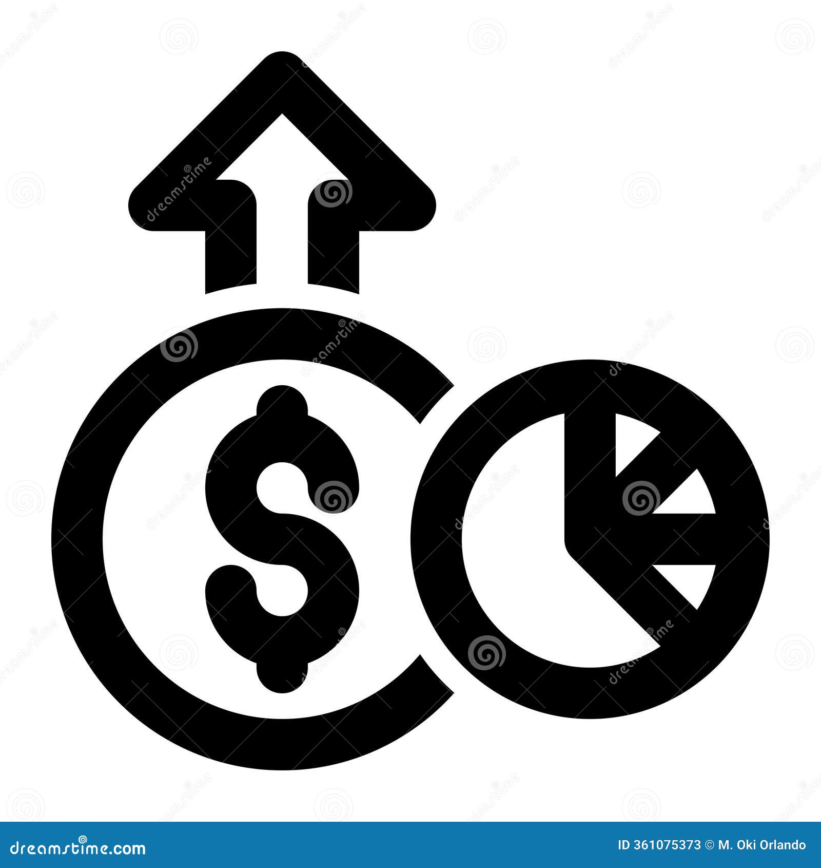 Profit Sharing, Profit Margin Outline Icon Stock Illustration ...
