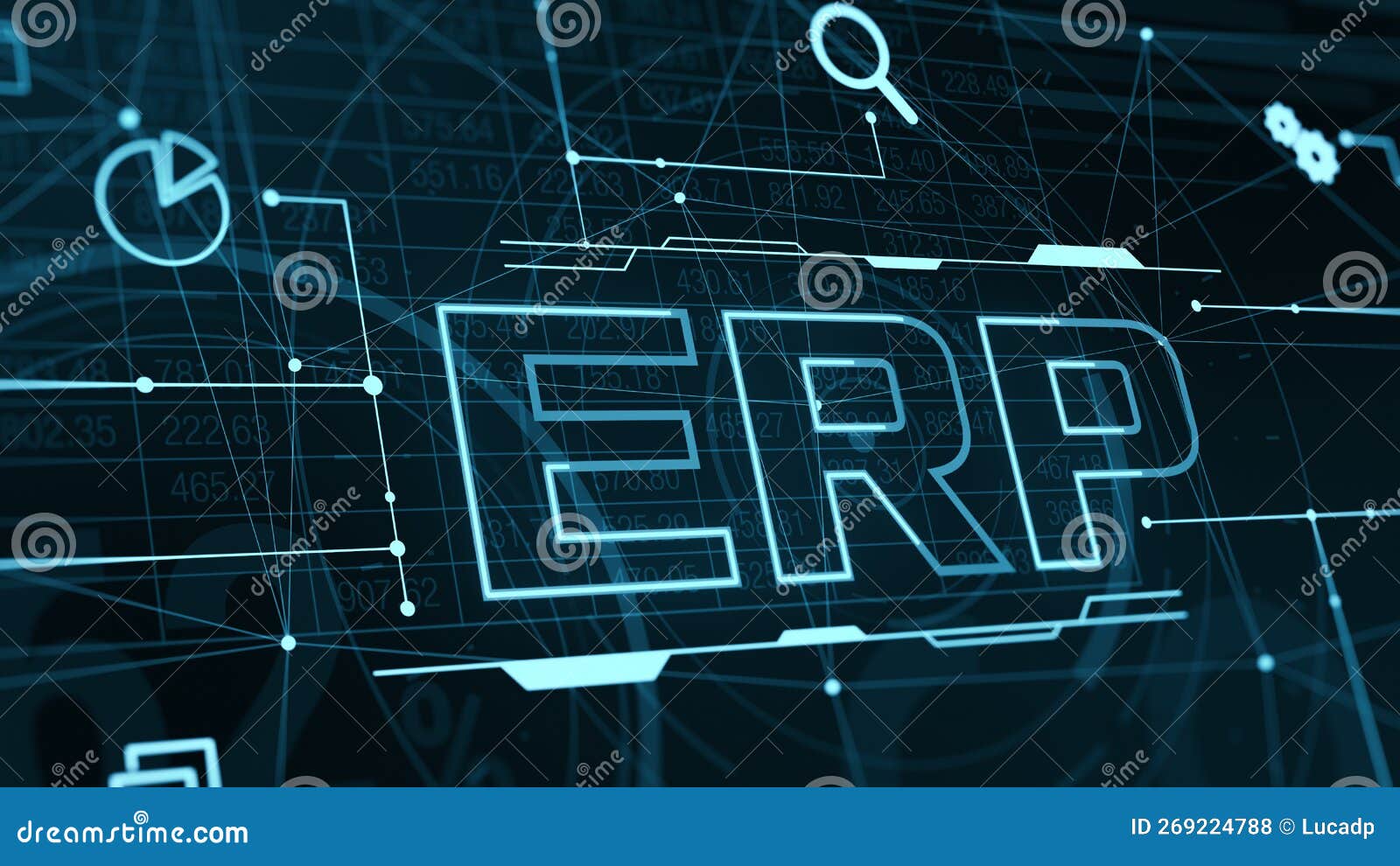 ERP software concept stock illustration. Illustration of financial ...