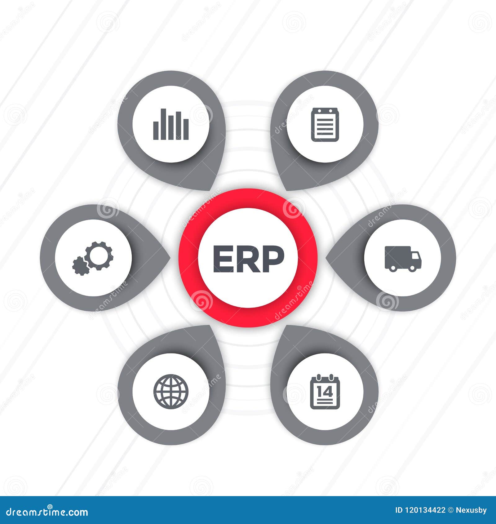 ERP software icons stock vector. Illustration of modern - 120134422