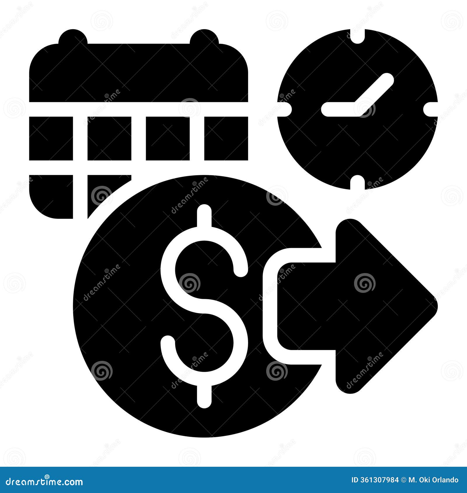 Expense Tracking Glyph Solid Icon Stock Vector - Illustration of solid ...