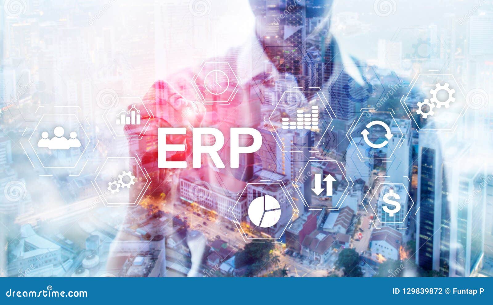 ERP System, Enterprise Resource Planning on Blurred Background ... ERP System, Enterprise Resource Planning on Blurred Background ...