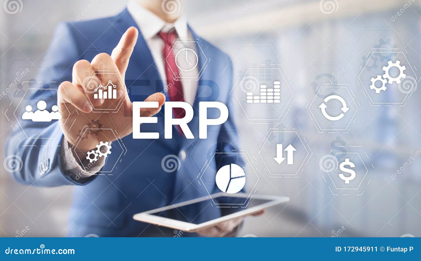 ERP System, Enterprise Resource Planning On Blurred Background ... ERP System, Enterprise Resource Planning On Blurred Background ...