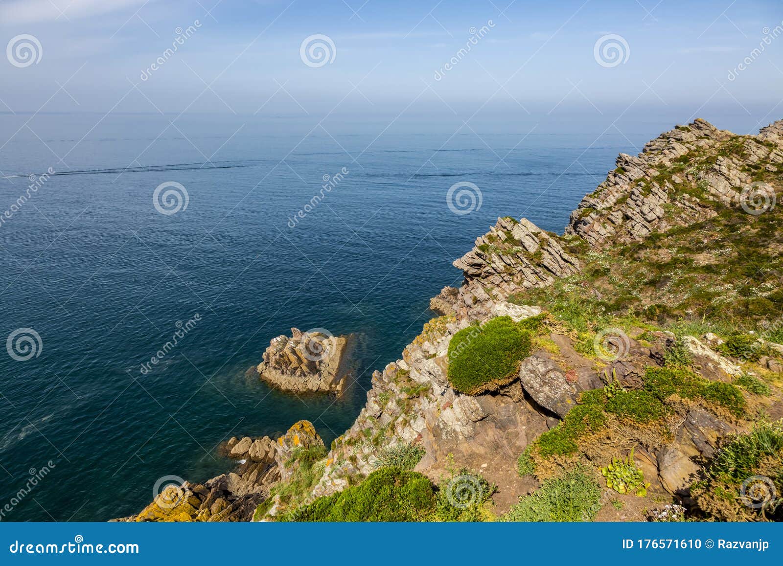Erquy Cape in Brittany stock photo. Image of shore, bretagne - 176571610