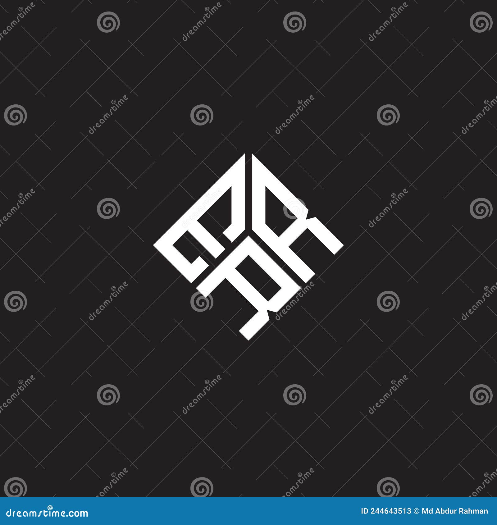 ERR Letter Logo Design on Black Background. ERR Creative Initials ...