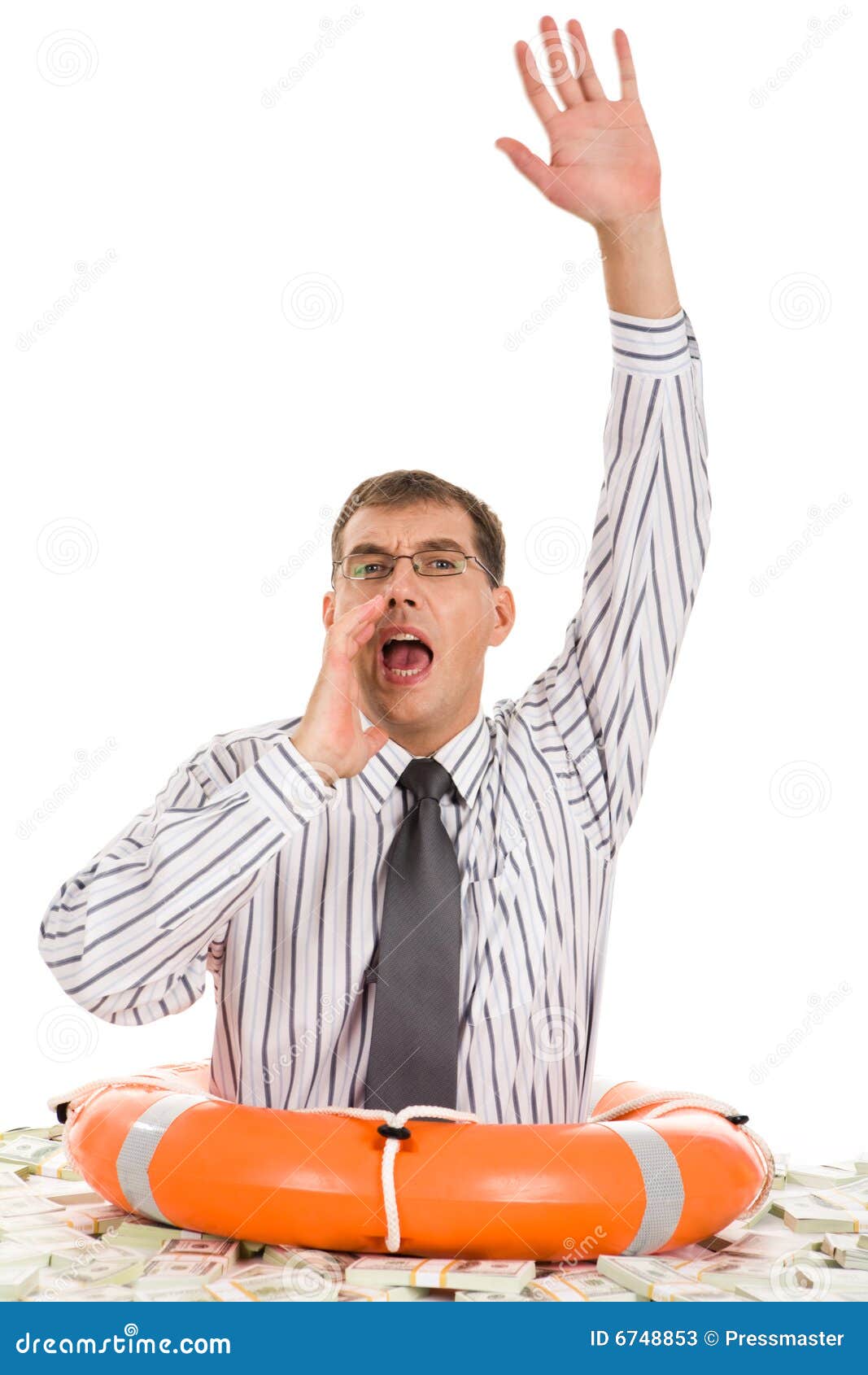 Erregen von Aufmerksamkeit stockbild. Bild von ausdrücken - 6748853