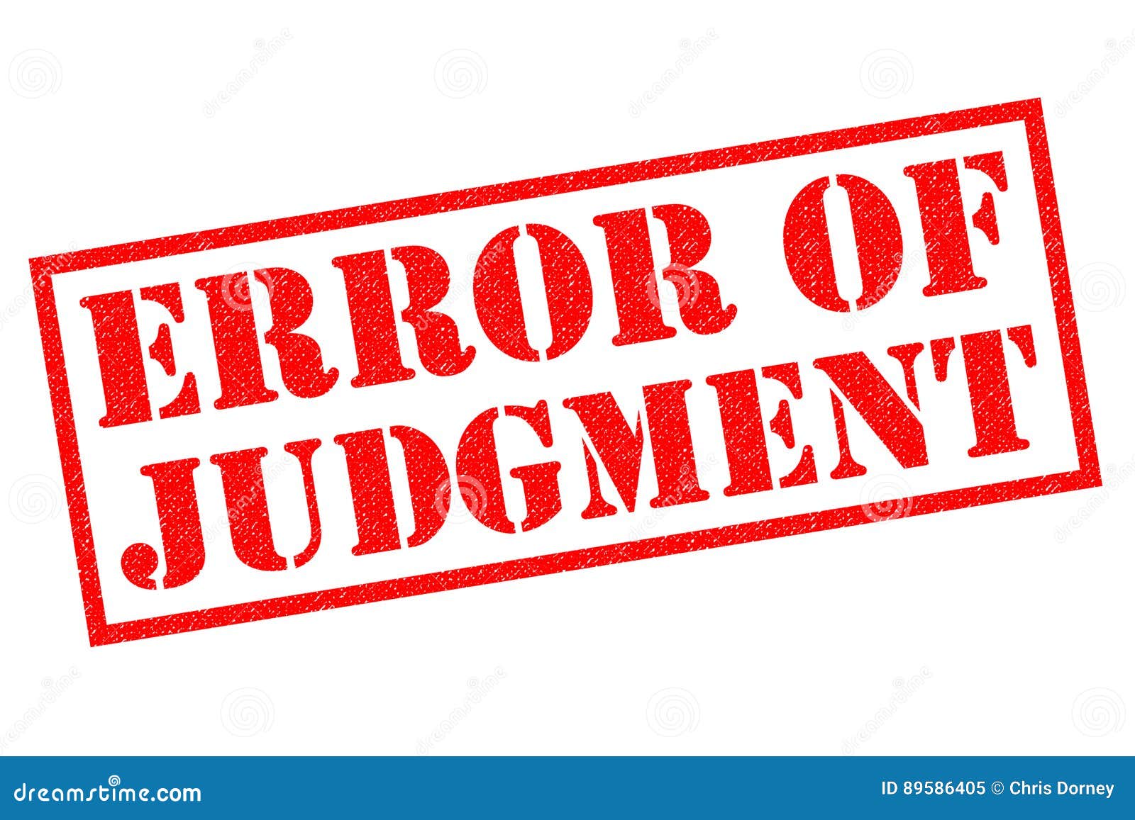 ERREUR DE JUGEMENT illustration stock. Illustration du déchéance - 89586405