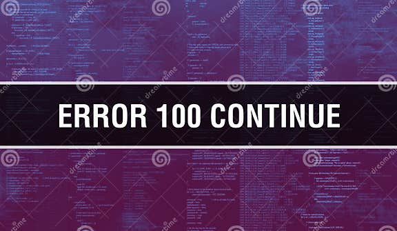 Error 100Â Continue with Digital Java Code Text. Error 100Â Continue ...