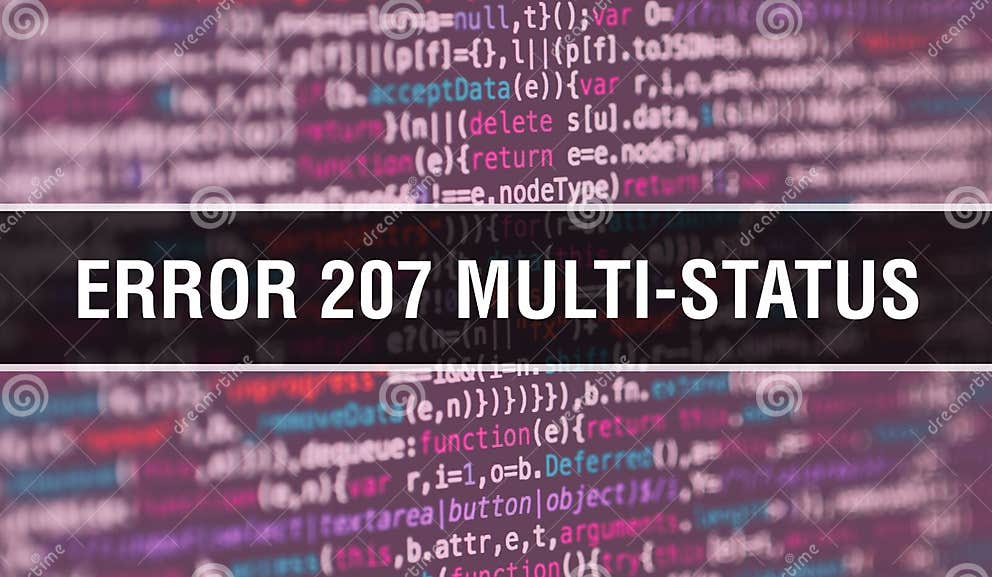 Error 207Â Multi-Status with Abstract Technology Binary Code Background ...