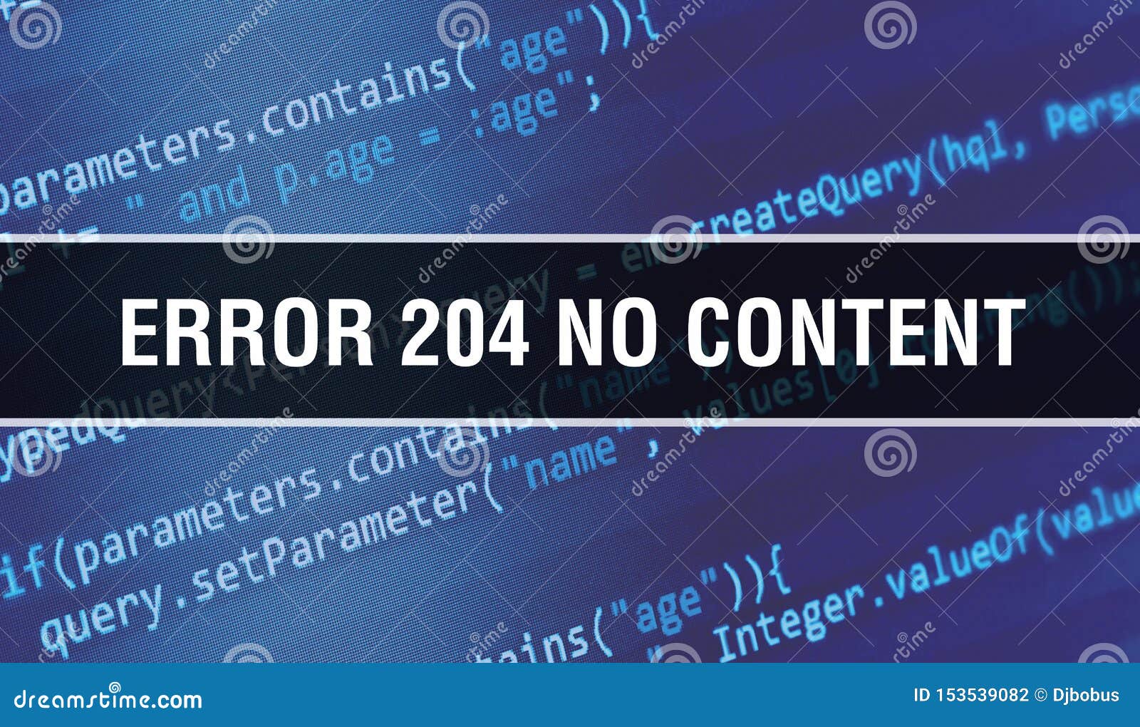 Error 204Â No Content with Binary Code Digital Technology Background ... Error 204Â No Content with Binary Code Digital Technology Background ...