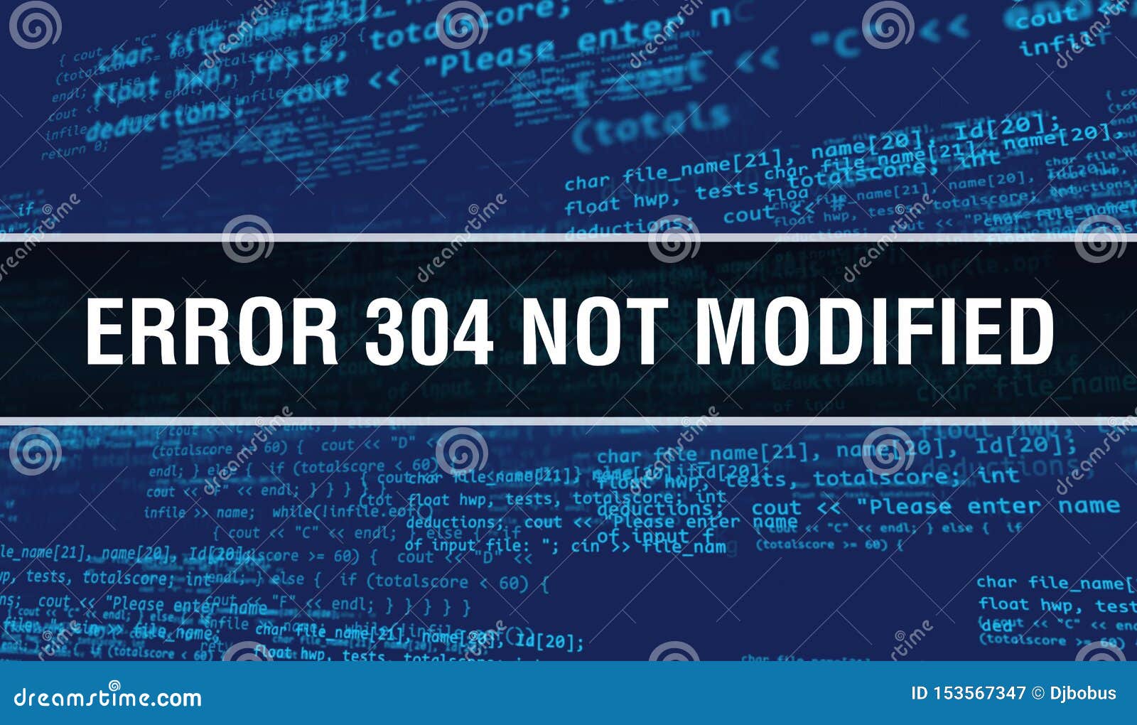 Error 304 Not Modified Concept With Random Parts Of Program Code error-304-not-modified-concept-with-random-parts-of-program-code