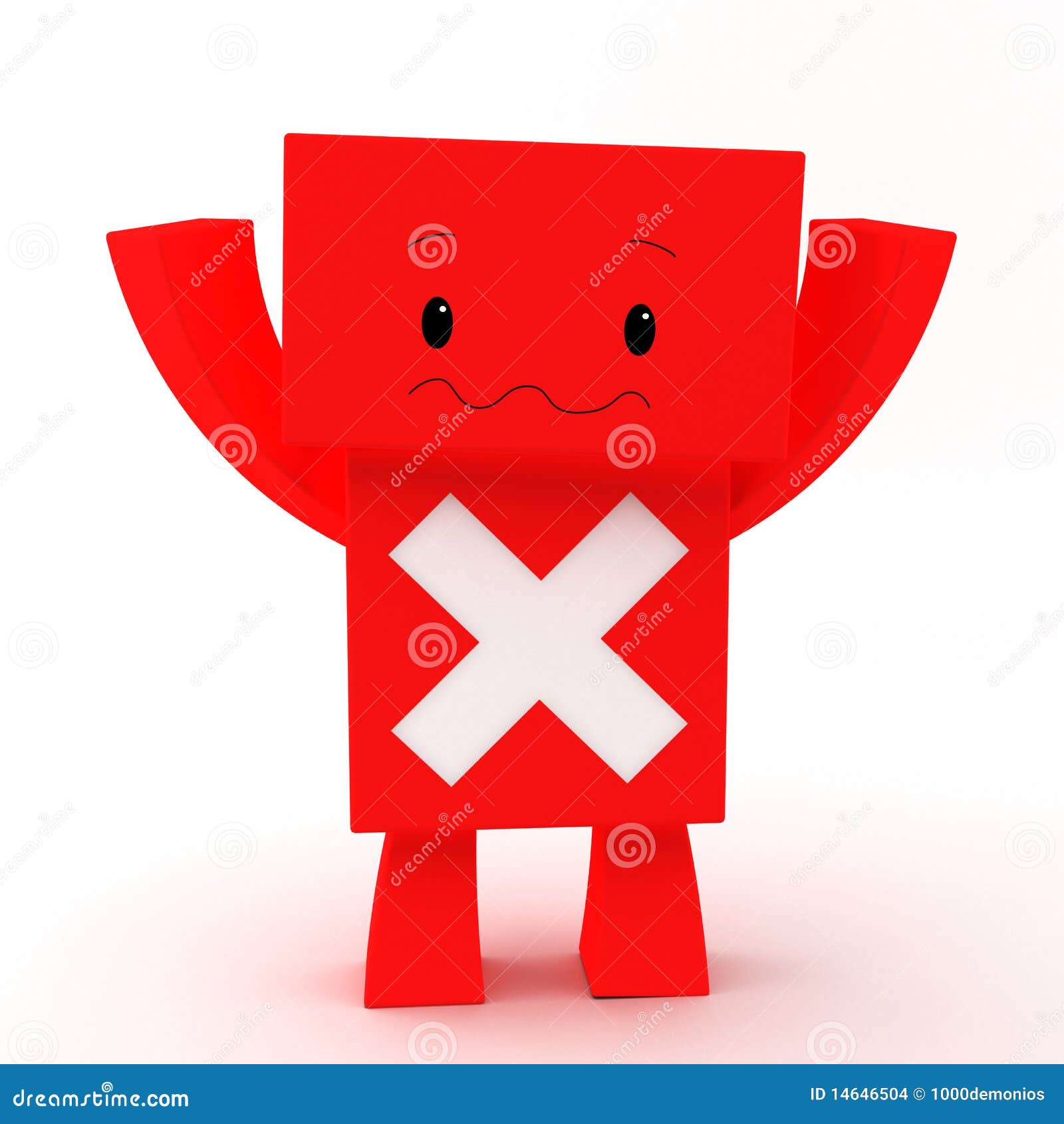 Error 3D character stock illustration. Illustration of symbol - 14646504