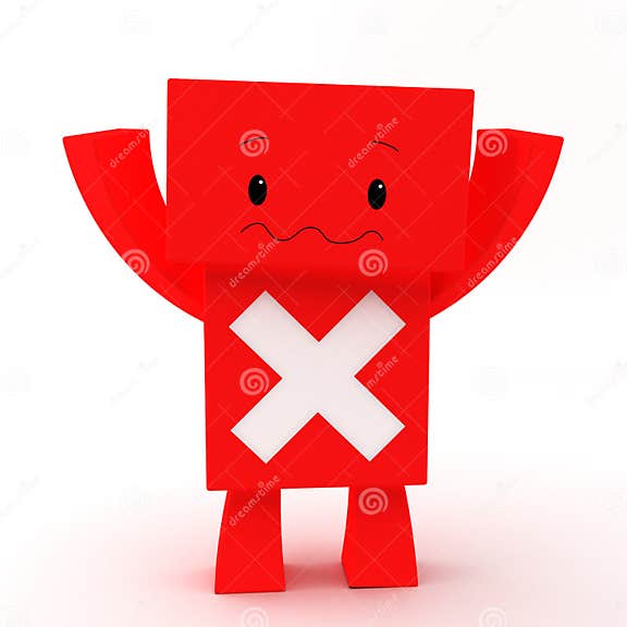 Error 3D character stock illustration. Illustration of symbol - 14646504