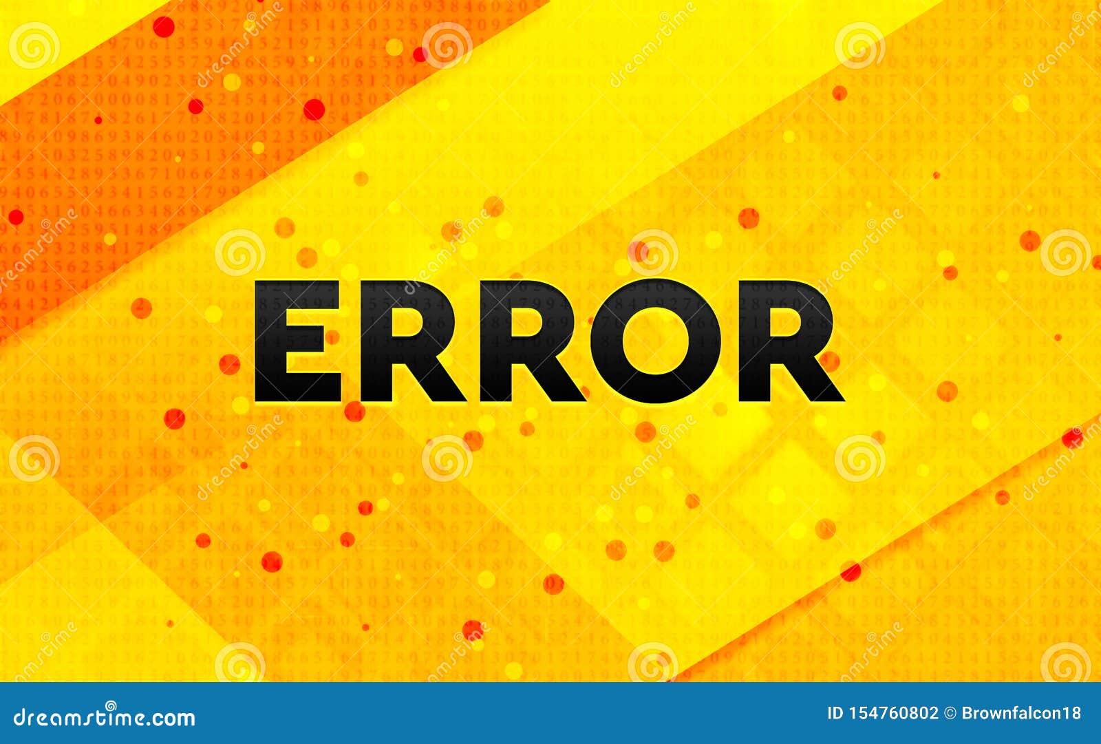 Error Abstract Digital Banner Yellow Background Stock Illustration ...