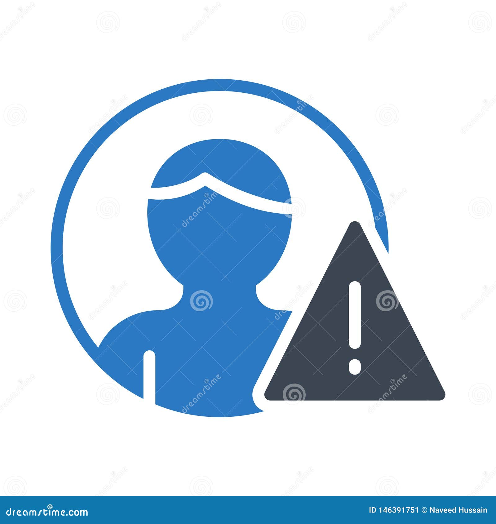 Error Account Glyph Color Vector Icon Stock Vector - Illustration of ...
