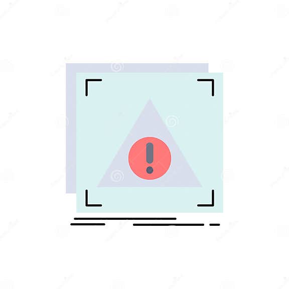 Error, Application, Denied, Server, Alert Flat Color Icon Vector Stock Vector - Illustration of ...