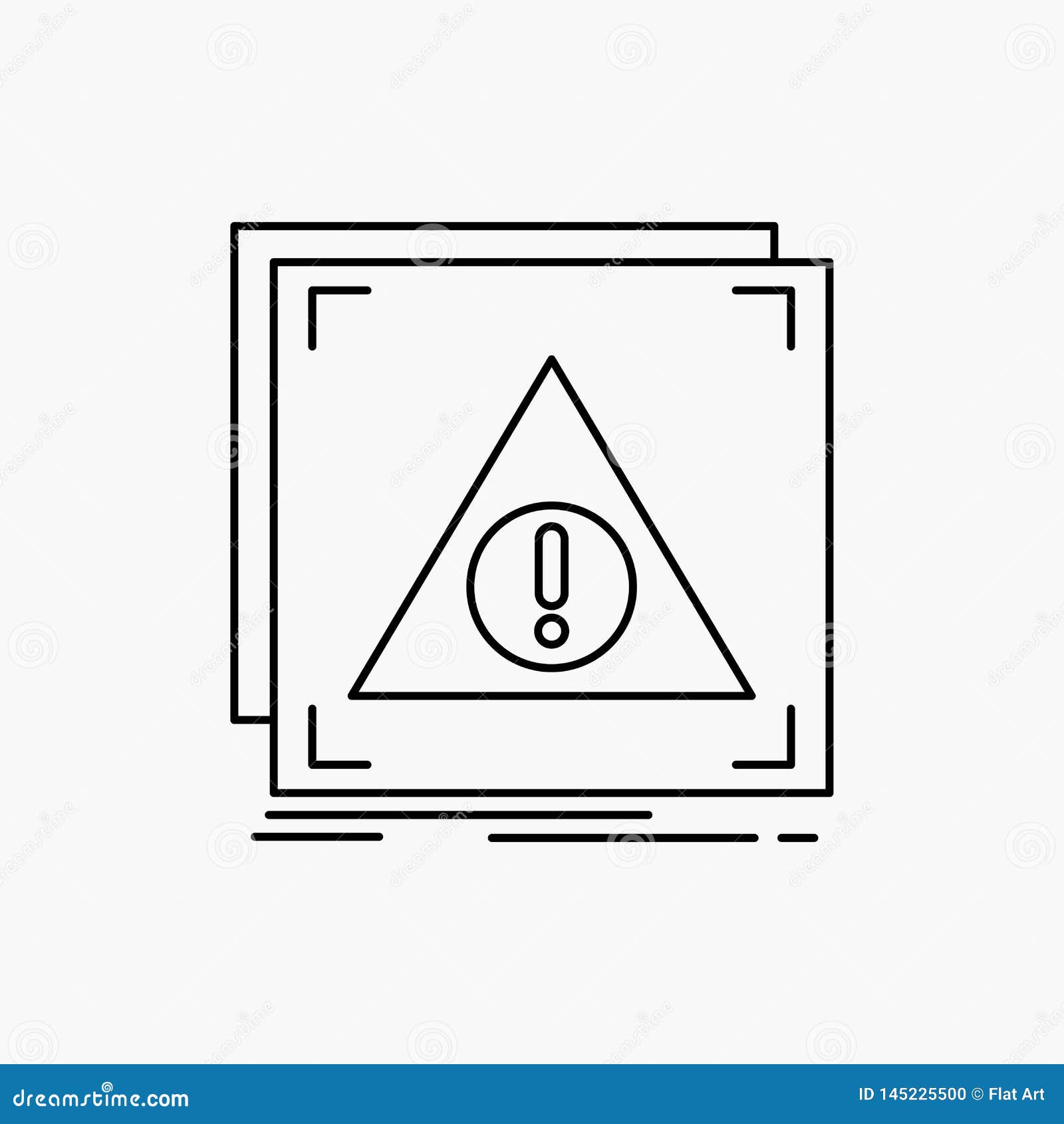 Error, Application, Denied, Server, Alert Line Icon. Vector Isolated Illustration Stock Vector ...