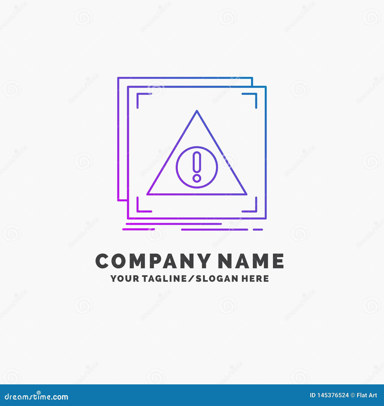 Error, Application, Denied, Server, Alert Purple Business Logo Template ...