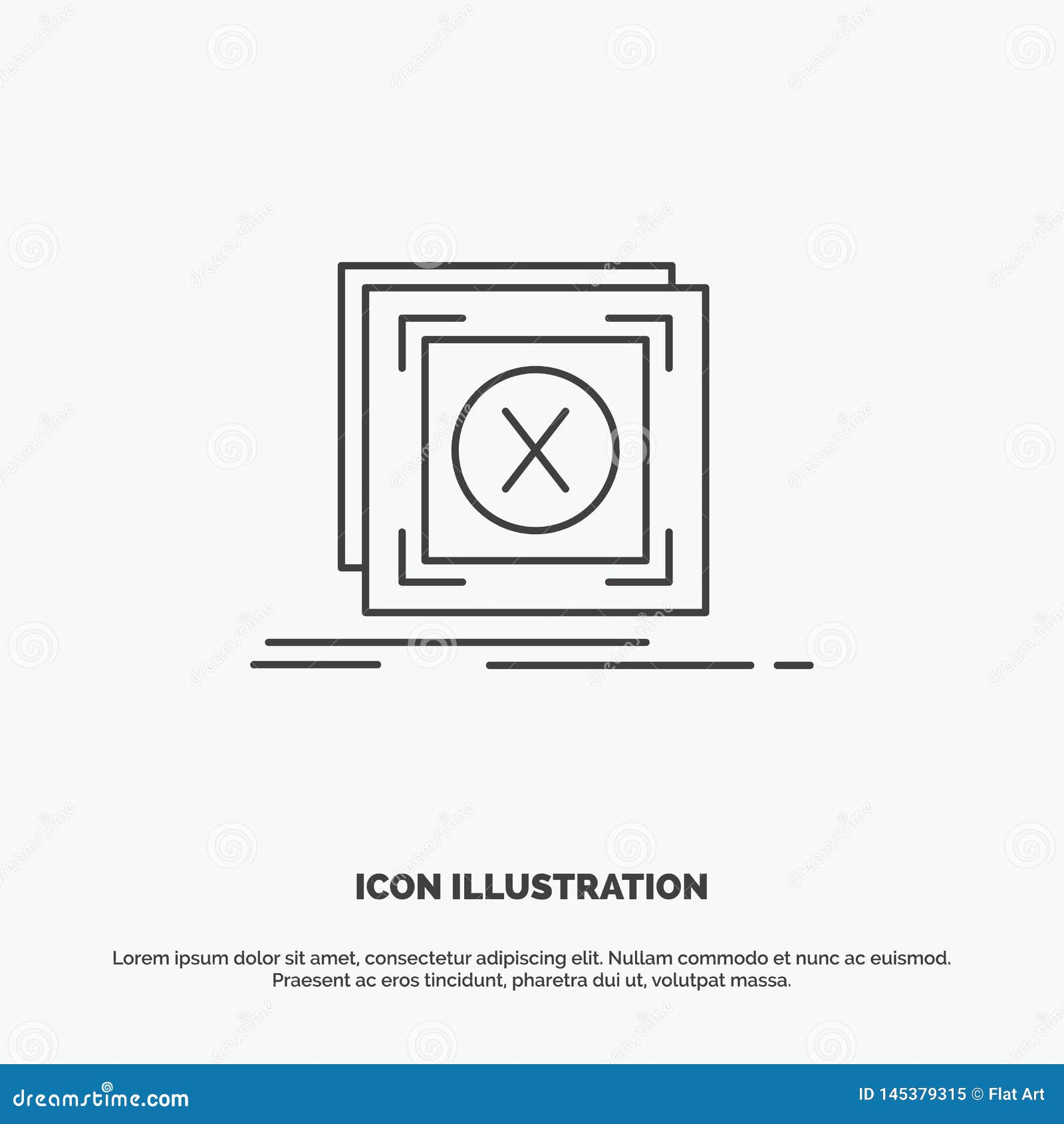 Error, Application, Message, Problem, Server Icon. Line Vector Gray Symbol for UI and UX ...
