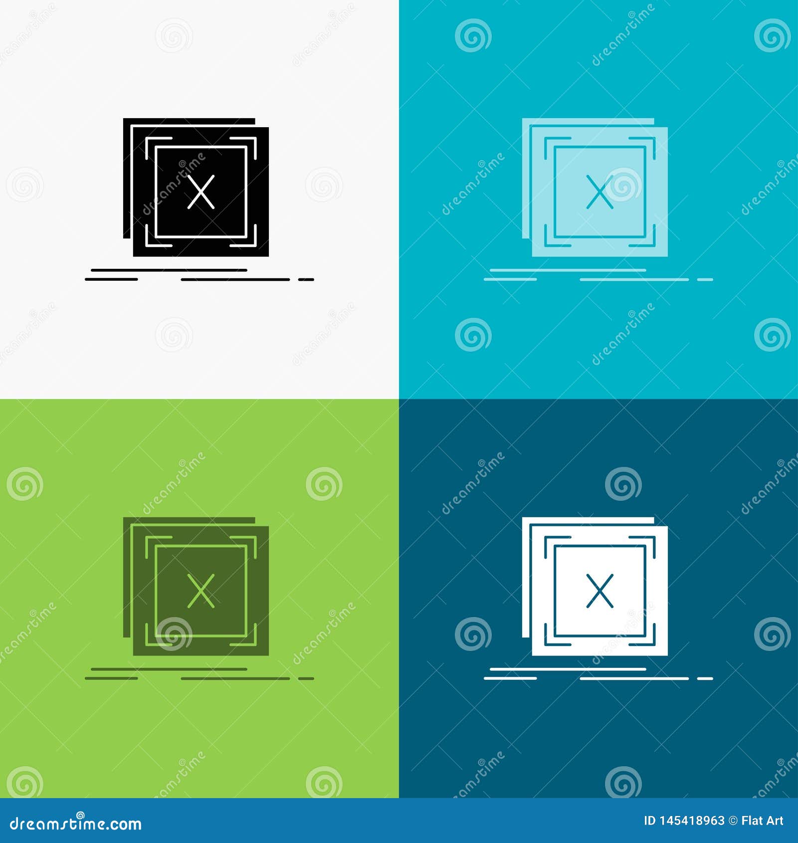 Error, Application, Message, Problem, Server Icon Over Various Background. Glyph Style Design ...