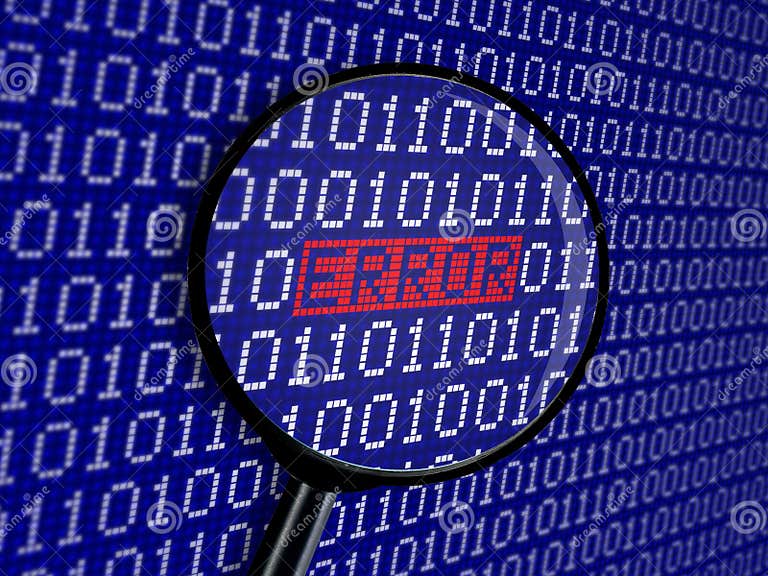 Error binary code stock illustration. Illustration of code - 64532272