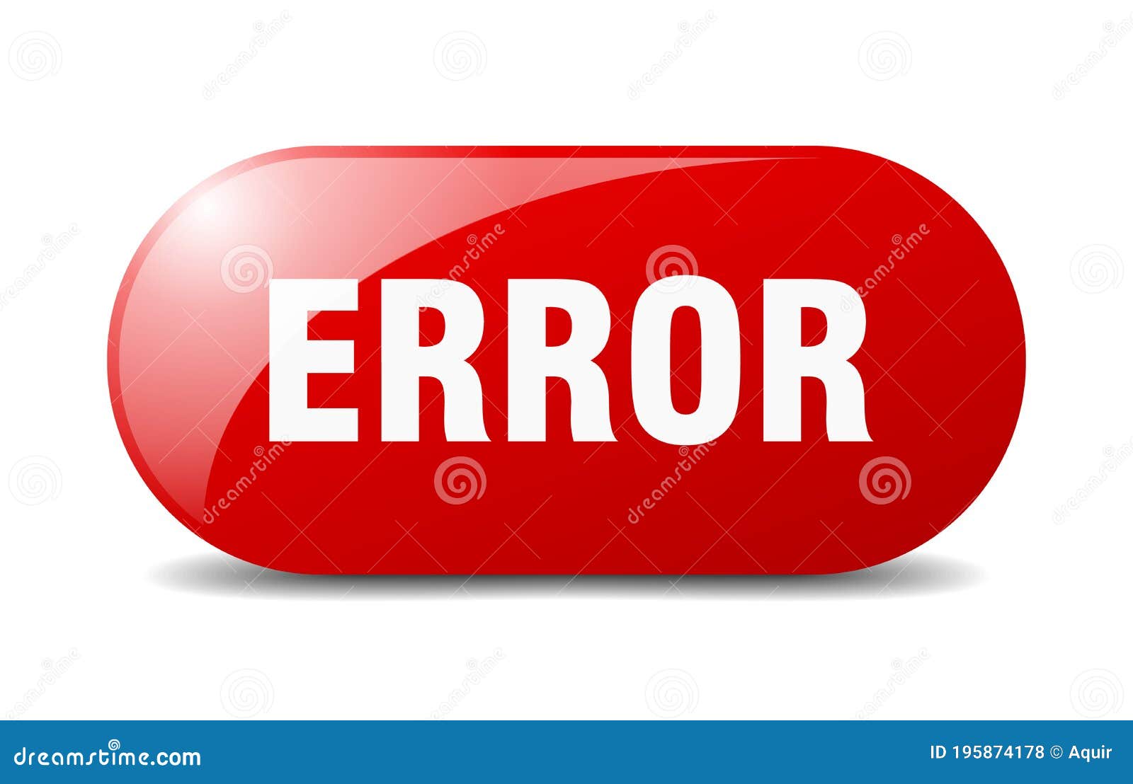 Error Button. Sticker. Banner. Rounded Glass Sign Stock Vector ...