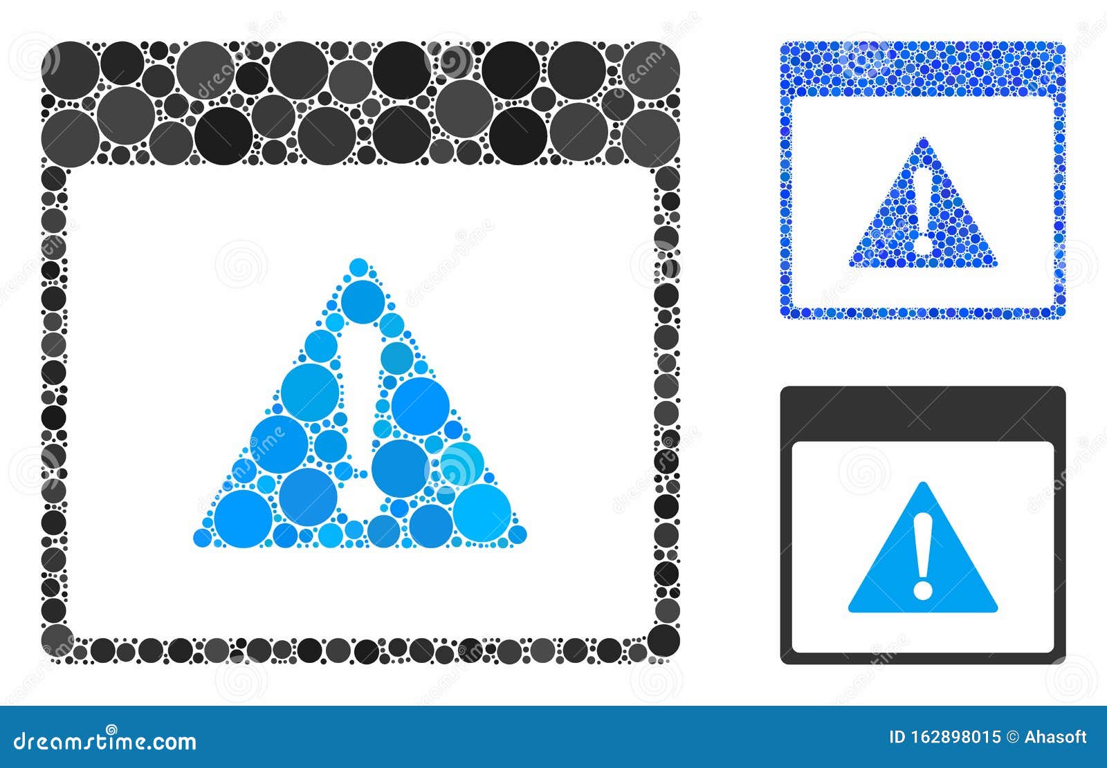 Error Calendar Page Mosaic Icon of Circle Dots Stock Illustration ...