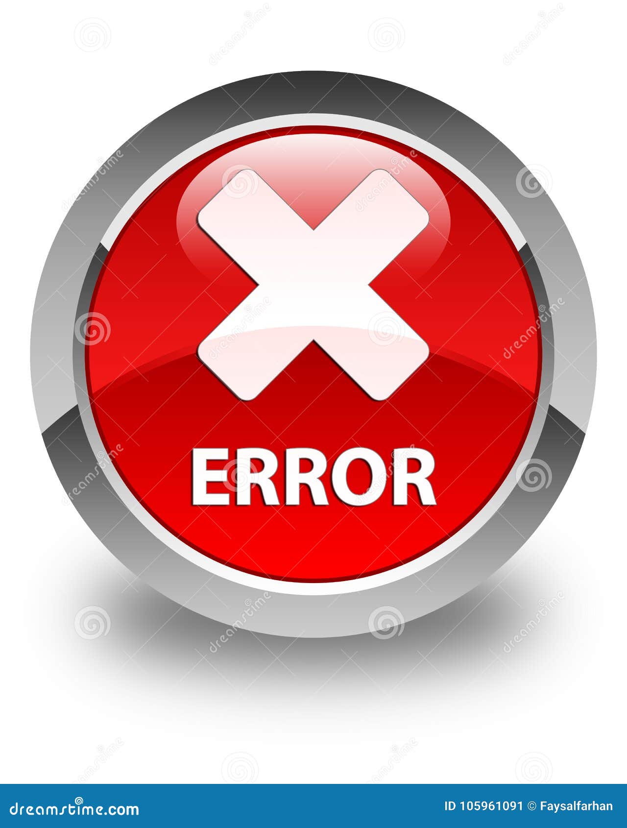 Error (cancel Icon) Glossy Red Round Button Stock Illustration ... Error (cancel Icon) Glossy Red Round Button Stock Illustration ...