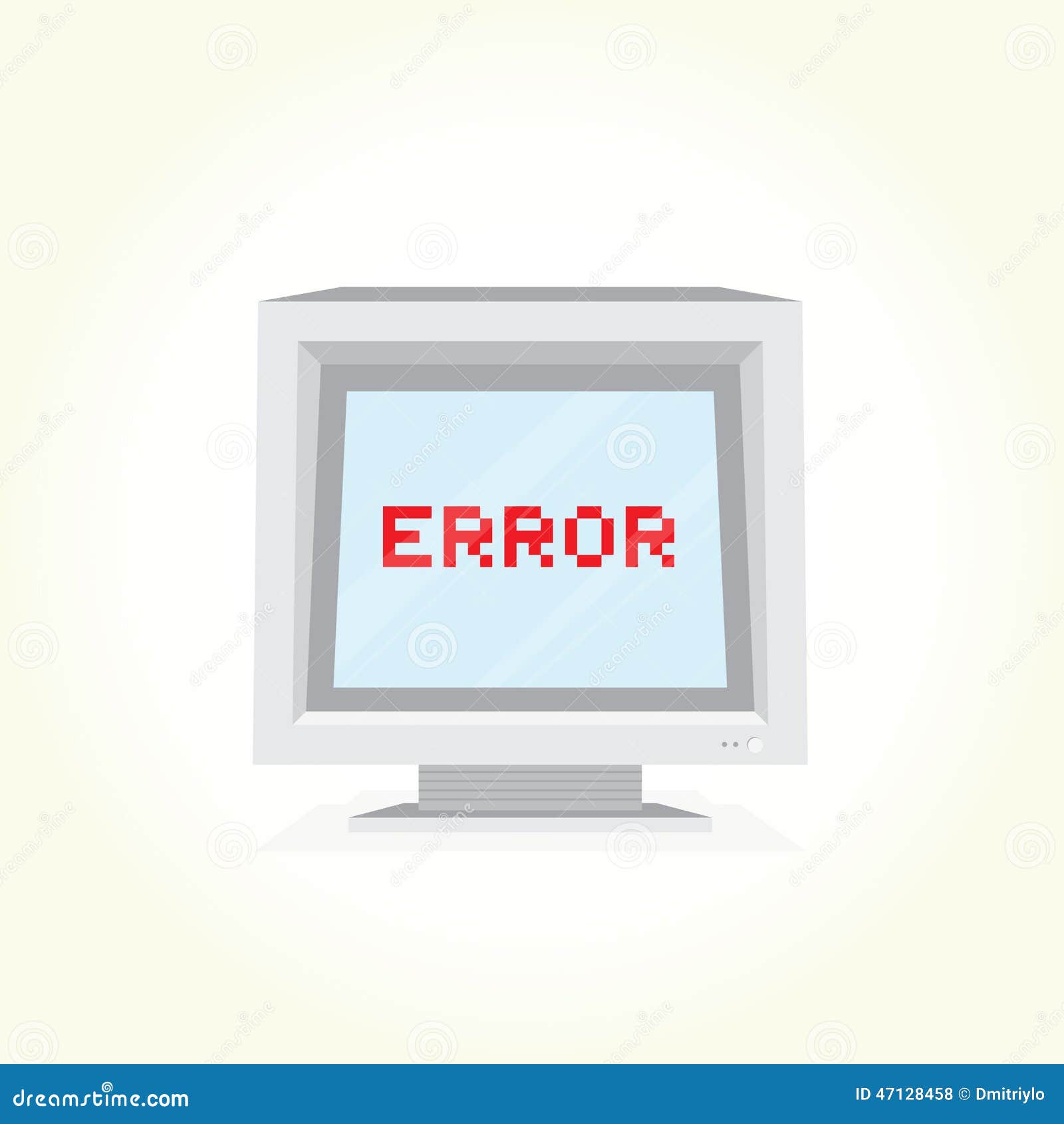 Error on computer screen stock vector. Illustration of monitor - 47128458